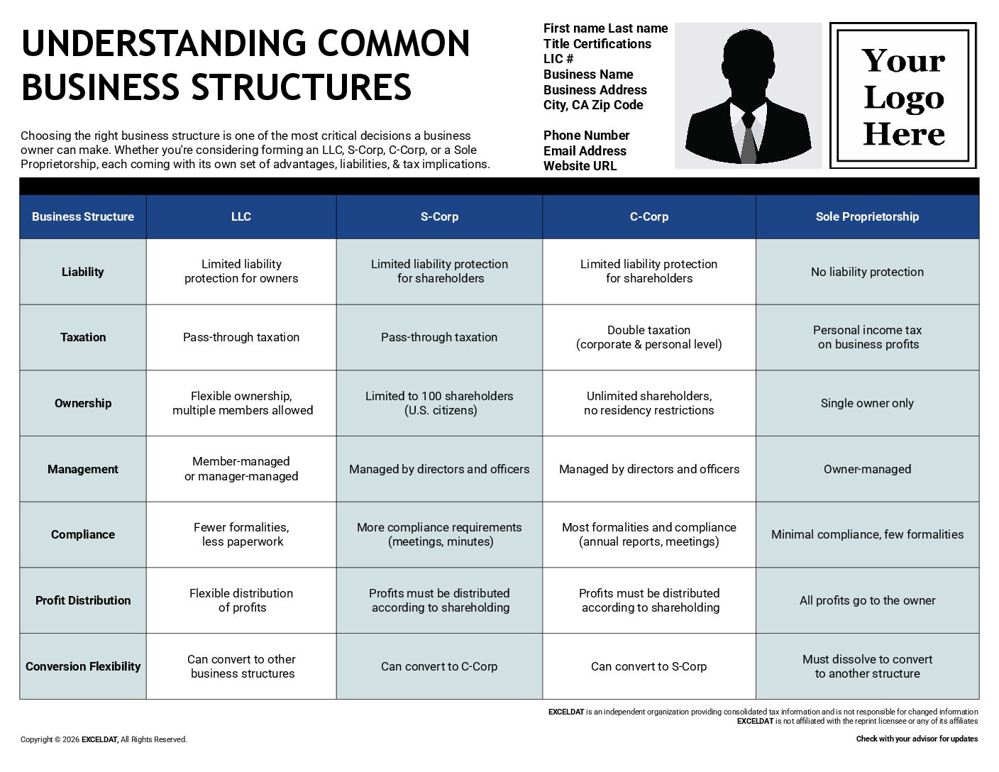 Understanding Common Business Structures – EXCELDAT
